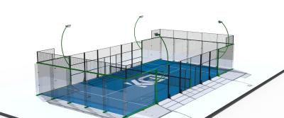 China Outdoor 360° Panoramic Padel Court with Heavy-Duty Steel Construction for sale