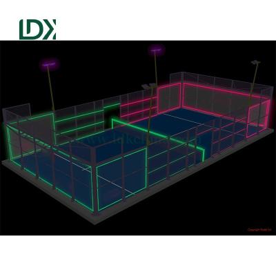 China Elite Glow in the Dark Padel Premier Supplier of LED Illuminated Courts for sale