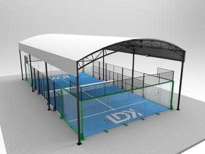 China Innovative Covered Padel Court Solutions Combining Canopy Durability with Tennis Court Versatility for sale