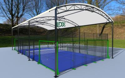 China Commercial Padel Court Retractable Canopy Roof for Club Sports Center Outdoor Court Cover System for sale