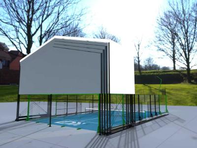 China Outdoor Covered Padel Court with Retractable Roof | Professional Club & School Use for sale