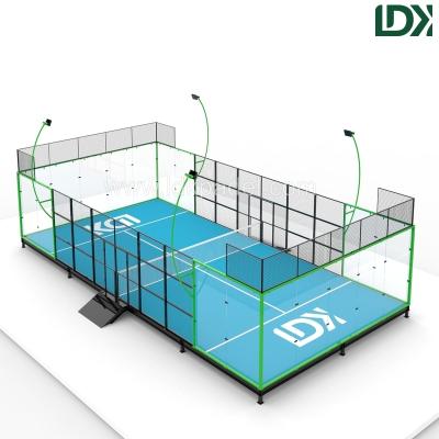 China Padel Court Manufacturer China Panoramic Padel Court Outdoor Price LDK-PD06 for sale