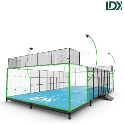 China Panoramic Padel Court Construction Cost Outdoor Padel Court Build Cost Solution for sale
