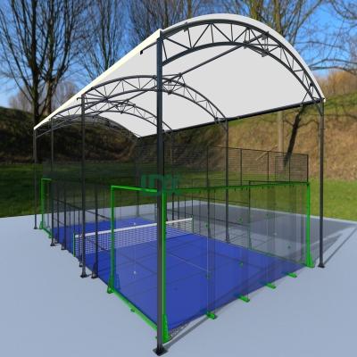 China Commercial Padel Court with Roof | Steel Structure Covered Padel Court System for sale