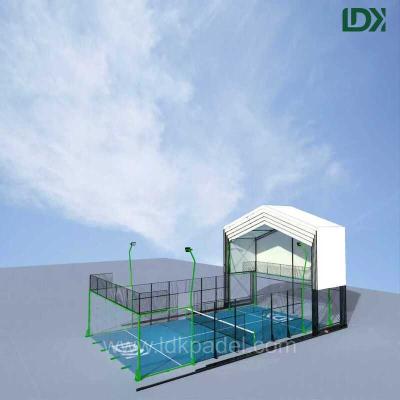 China Commercial Motorized Retractable Roof Padel Court for Club Investment & Sports Business for sale