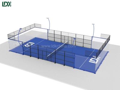 China Factory Direct Panoramic Padel Court with Galvanized Steel Structure for sale
