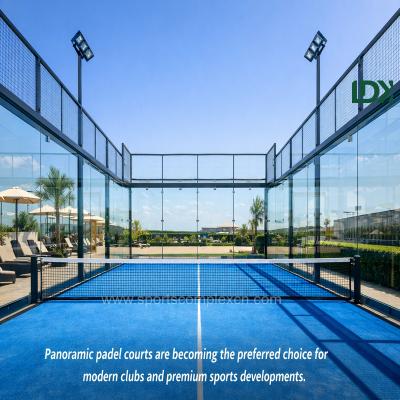 China Panorama Padel Courts for Professional Sports Clubs for sale
