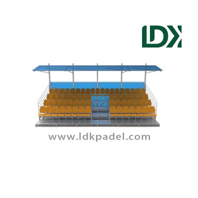 China 74-Seat Covered Spectator Stand for Sports Courts & Commercial Venues for sale