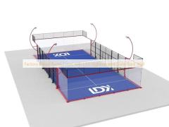 Factory Direct Padel Court with LED Lighting and Glass Back Wall