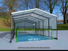 anti-corrosion padel court steel roof for sports project installation