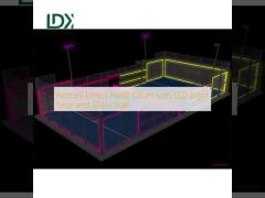 Factory Direct Padel Court with LED Light Strip and Glass Wall
