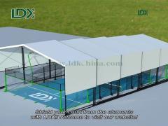 anti-corrosion padel court steel roof for sports project installation