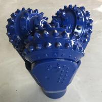 China Blue API Three Cones Bit Tri Roller Cone Bit Hard Faced Bearing Surface for sale