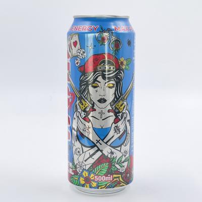 China 500ml Energy Drink Canning Service For Max Power Vitamin Carbonated Energy Drink Cans With Private Label for sale