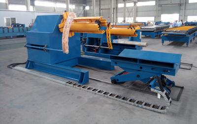 China Automatic Hydraulic Uncoiler with Coil Car Release Steel Coils Decoiler for Metal Roof Wall Panel Roll Forming Machine for sale