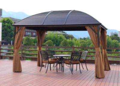 China Leisure Garden Gazebo Exhibition Tent Outdoor Pavilion Waterproof Sunshine Wedding Metal Roof Pavilion for sale
