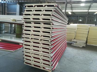 China PPGI Metal 950 Type Polyurethane(PU) Sandwich Panel PU Sandwich Panel Roof Panel for sale