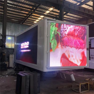 Cina pubblicità mobile del tabellone per le affissioni di Digital dei lati di colore pieno 3 del camion della scatola di 18ft P6 LED in vendita