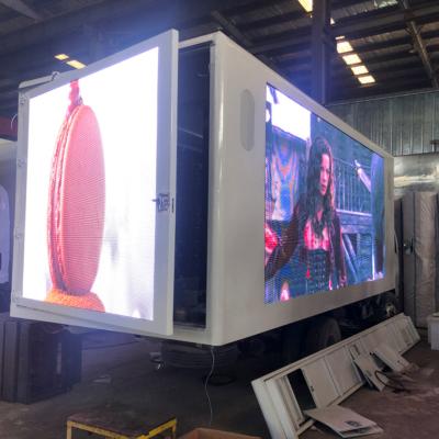 China Op maat gemaakte Isuzu Mobile Big Screen Truck P3 P4 P5 Digitaal Voor Truck Gemonteerd Met Gewicht 2500KG for sale