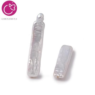 China Natural Freshwater Small Silver Bar Pearl About Toothpick Baroque Shaped Beads Diy Jewelry Semi-Finished Accessories for sale