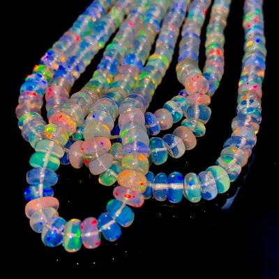 China CZX 16inch Opal Beads 3mm to 5mm Size  Beads Round Shape Stone Multi Fire for sale