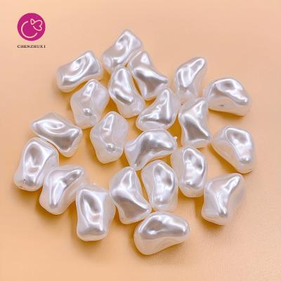 China Pearl Baroque Shaped Straight Hole Single Irregular Beads Loose Imitation Pearls for sale