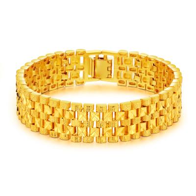 China Luxury Gold Plated Men Bracelet for sale