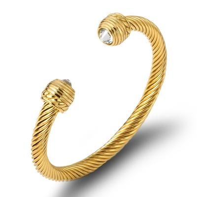 China Valentine Gifts Cable Wire Imitation Pearl Bangle for sale