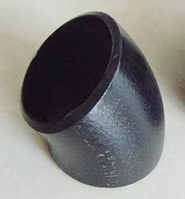 Cina JIS B2311 gomito del acciaio al carbonio da 45 gradi con pittura nera per le reti di tubazioni in vendita