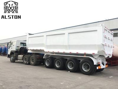 China Het hydraulische Type van Cilinder50t 4 Axle End Dump Trailers U Te koop