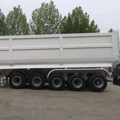 China Heavy Duty 5 Axles Rear Dump Semi Trailer For Road Construction for sale
