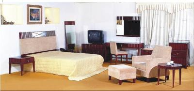 China Modern Hotel Furniture Bedroom Set By Cherry headboard Drawer Nightstnad Dresser BO-B001 for sale