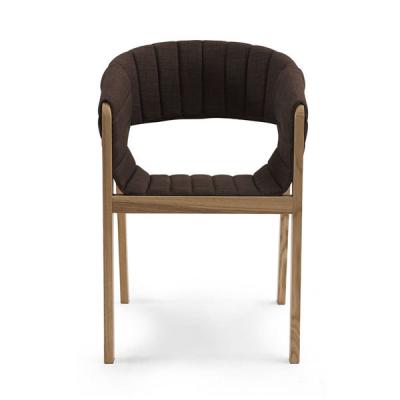 China Leisure time Furniture used white ash solid wood legs with Brown Fabric cushion for sale