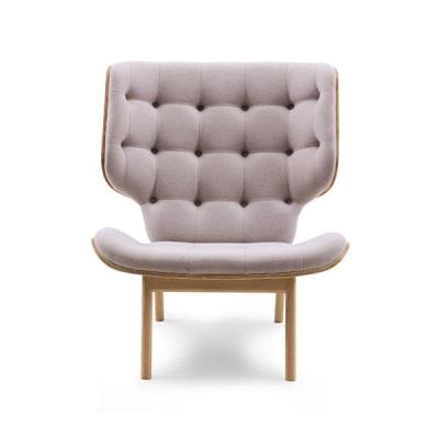 China Lobby waiting leisure Fabric sofa chair by curved plywood furniture with wood legs for sale