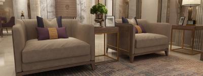 China Light luxury design of Hotel sofa set by 1+2+3 Seat Sofas made Leather upholstered for Lobby recepetion furniture for sale