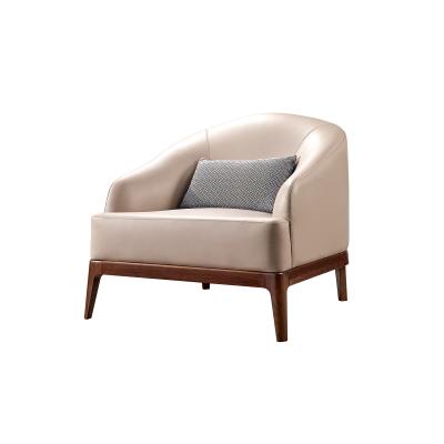 China Modern chinese style furniture design of Joyful ever Hotel sofas leisure seating cushion by Walnut wood legs for sale