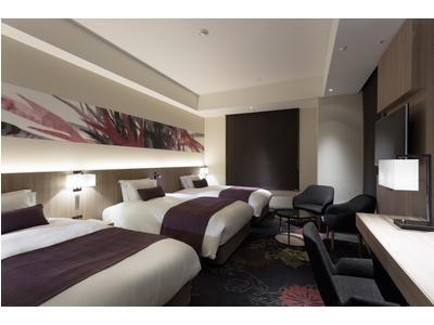 China Palmerston North resort hotel inteior design furniture Laminate headboard with nightstand and fabric upholstered sofa for sale