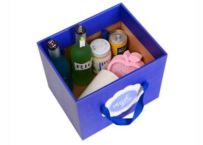 China Recycled Magnetic Closure Foldable Cardboard Boxes With Blue Color for sale