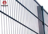 China Pvc Coating Mesh Ral Double Wire Fence Rectangle Post for sale