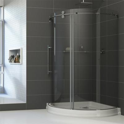 China Simple Painting Tempered Glass Sliding Bathroom Shower Enclosure for sale