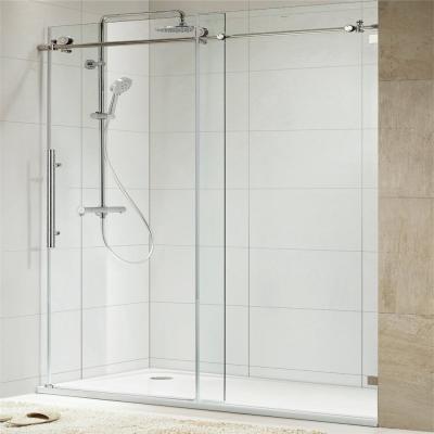 China 304 Stainless Steel Sliding Glass Free Standing Shower Enclosure for sale