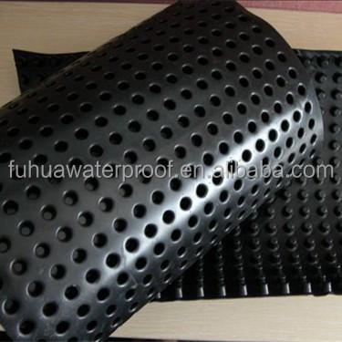 China Foundation/Basement Construction High Density Polyethylene Dimpled Drain Board Sheet with 0.8mm-2.0mm Thickness for sale