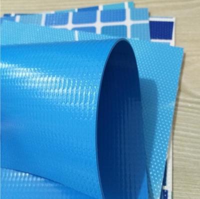 China Family Swim Pool Pvc Plastic Sheet in No Toxic Blue Sea Color with Reinforced Inside and Stone Design for sale