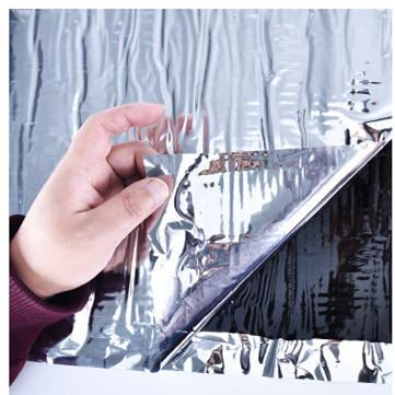 China PE Film Aluminum Foil Surface 1mm Butyl Sealant Roofing Waterproof Tape with Siliconized Release Film for sale