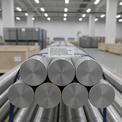 China 7050-T7451 Aerospace Round Aluminum Bar Stress Corrosion Resistant with High Fracture Toughness for Aircraft Fuselage Wing Structures for sale