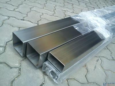 China Hot Rolled Stainless Steel Rectangular Tube 120mm Outer Diameter 4K Finish 1D Technical for sale