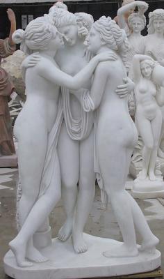 China Three Grace Lady Sculptures Resin Figurine 12 Inch Home Decor Art Statue for sale