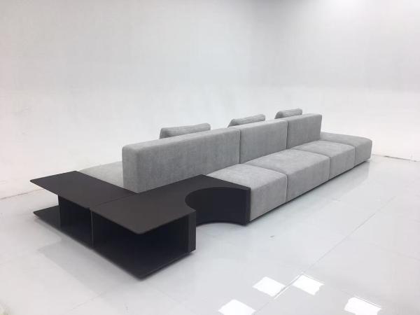 Luxurious Italian Inspired Modern Minimalist Leather Or Fabric Sofa Sectionals