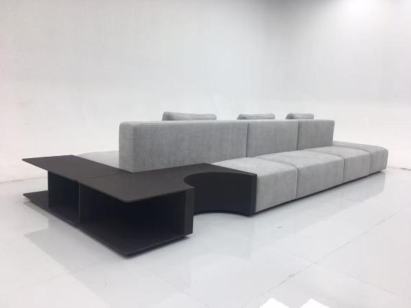 Luxurious Italian Inspired Modern Minimalist Leather Or Fabric Sofa Sectionals