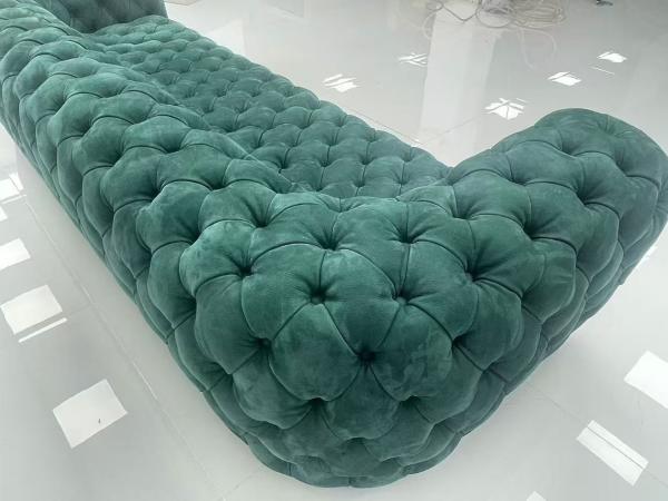 Quality Cozy And Stylish Living Room With Fabric Leather Upholstered Sectional Couch for sale